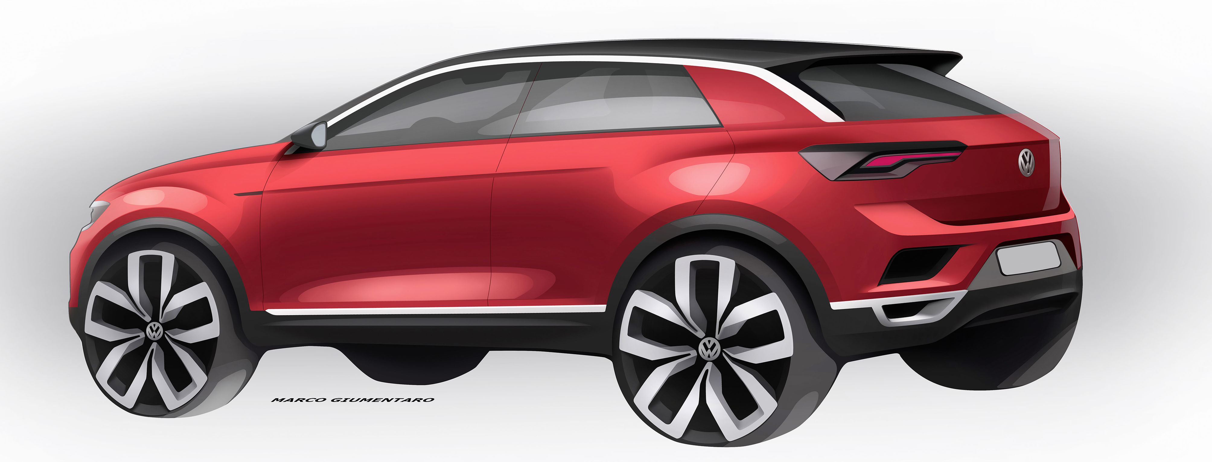 Volkswagen - Designskisser − nya Volkswagen T-Roc